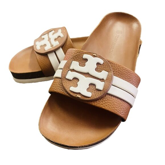 Tory Burch | Shoes | Tory Burch Leigh Slide Leather Sandals Womens 85 ...